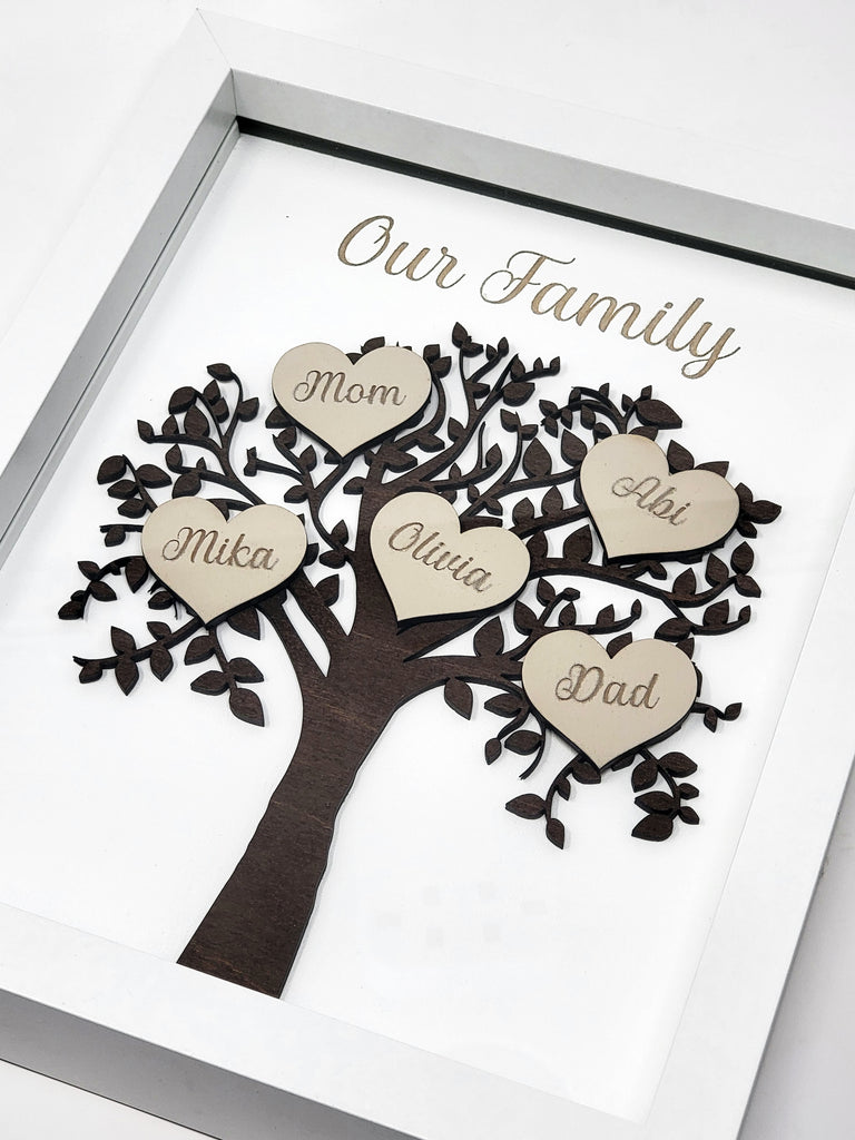 Family Tree Shadow Box – Created For Me Laser Engraved Gifts & More